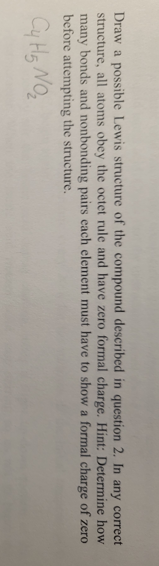Solved Draw a possible Lewis structure of the compound | Chegg.com