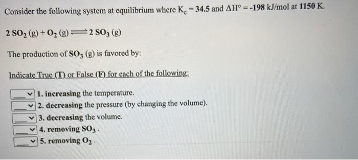 Solved Consider the following system at equilibrium where K. | Chegg.com