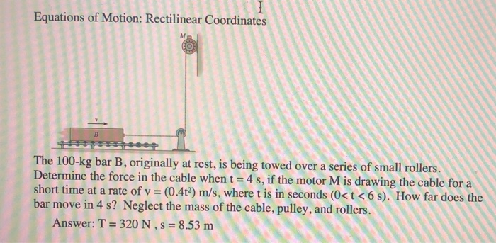 Solved Equations of Motion: Rectilinear Coordinates The | Chegg.com