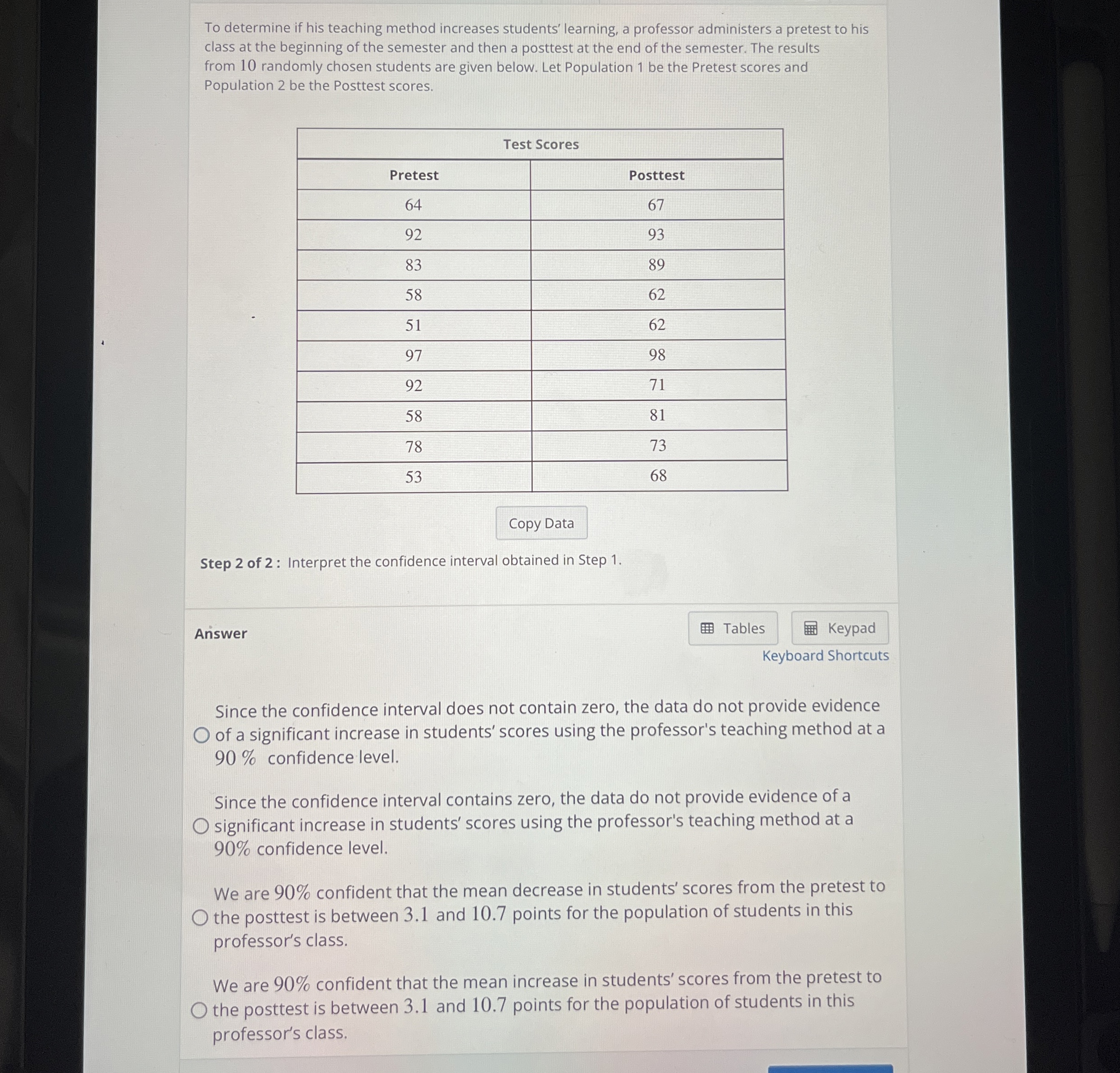 Solved by an EXPERT To determine if his teaching method increases | Chegg.com