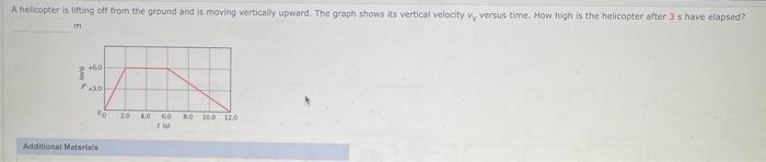 Solved A helicopter -s lifting off from the ground and is | Chegg.com