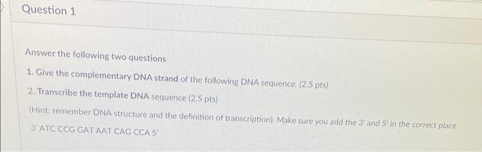 Solved Question 1 Answer the following two questions 1. Give | Chegg.com