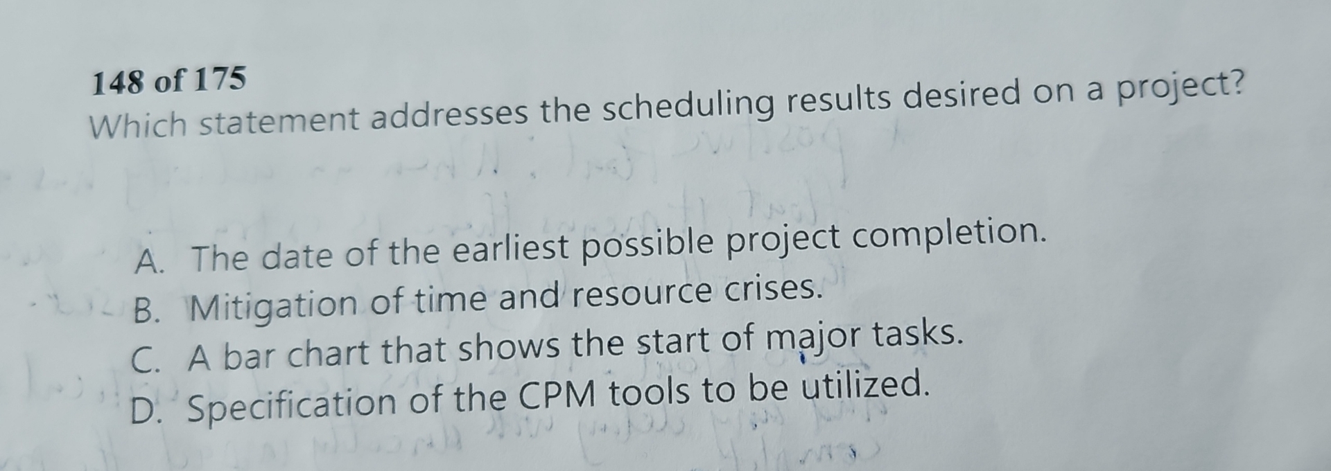 Solved 148 ﻿of 175Which statement addresses the scheduling | Chegg.com