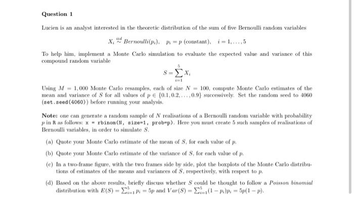 Solved Lucien is an analyst interested in the theoretic | Chegg.com