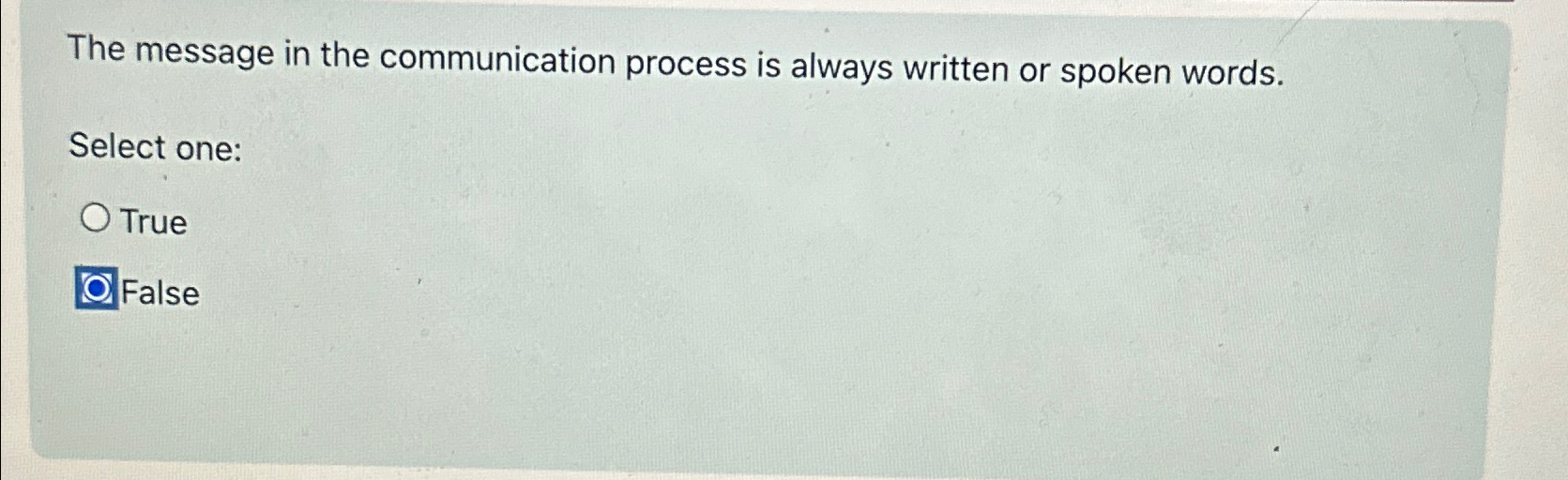 Solved The message in the communication process is always | Chegg.com