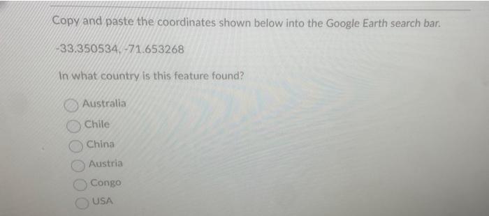 Solved Copy and paste the coordinates shown below into the | Chegg.com