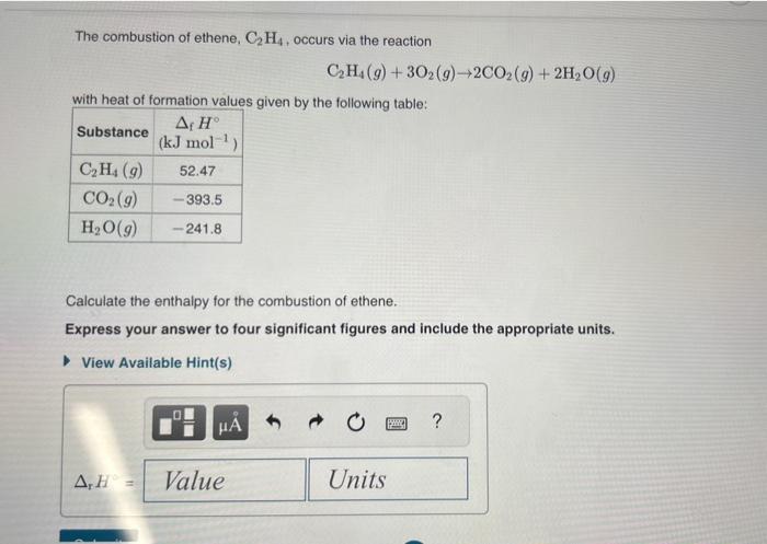 Solved The standard heat of formation, ΔrH∗, is defined as | Chegg.com