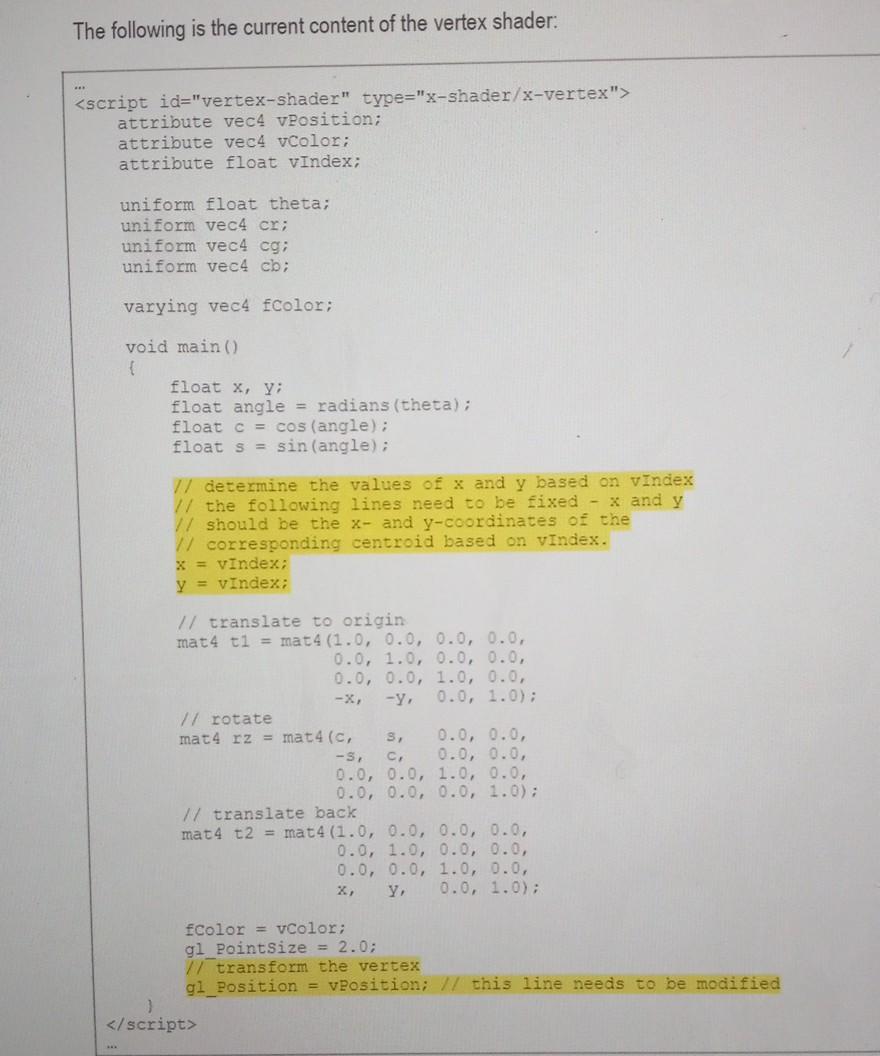 Solved following is the current content of the vertex | Chegg.com