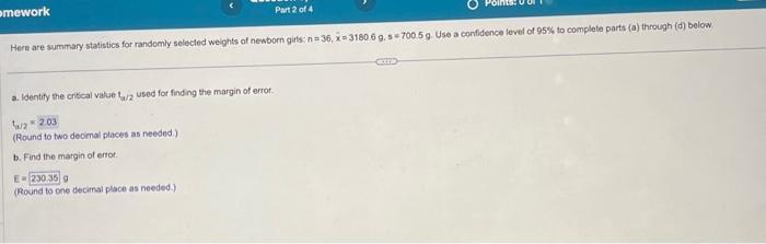 Solved Here are summary statistics for randomly selected | Chegg.com