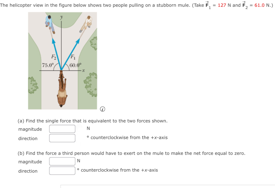 Solved The helicopter view in the figure below shows two | Chegg.com