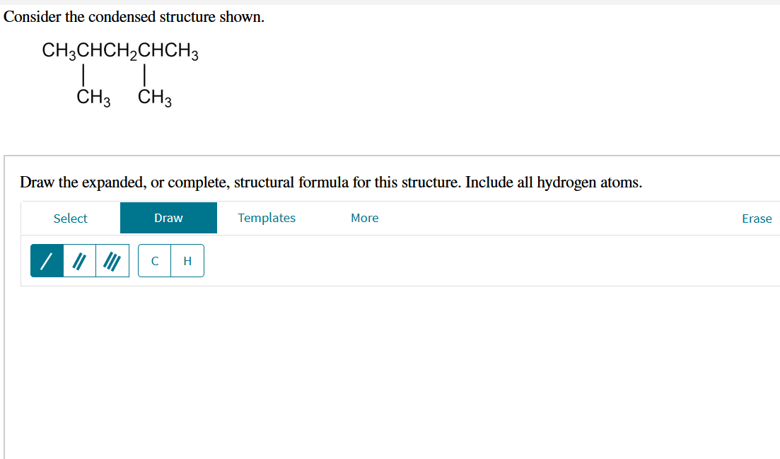 Solved Consider the condensed structure shown.Draw the | Chegg.com