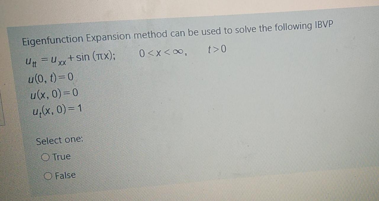 Solved Eigenfunction Expansion method can be used to solve | Chegg.com