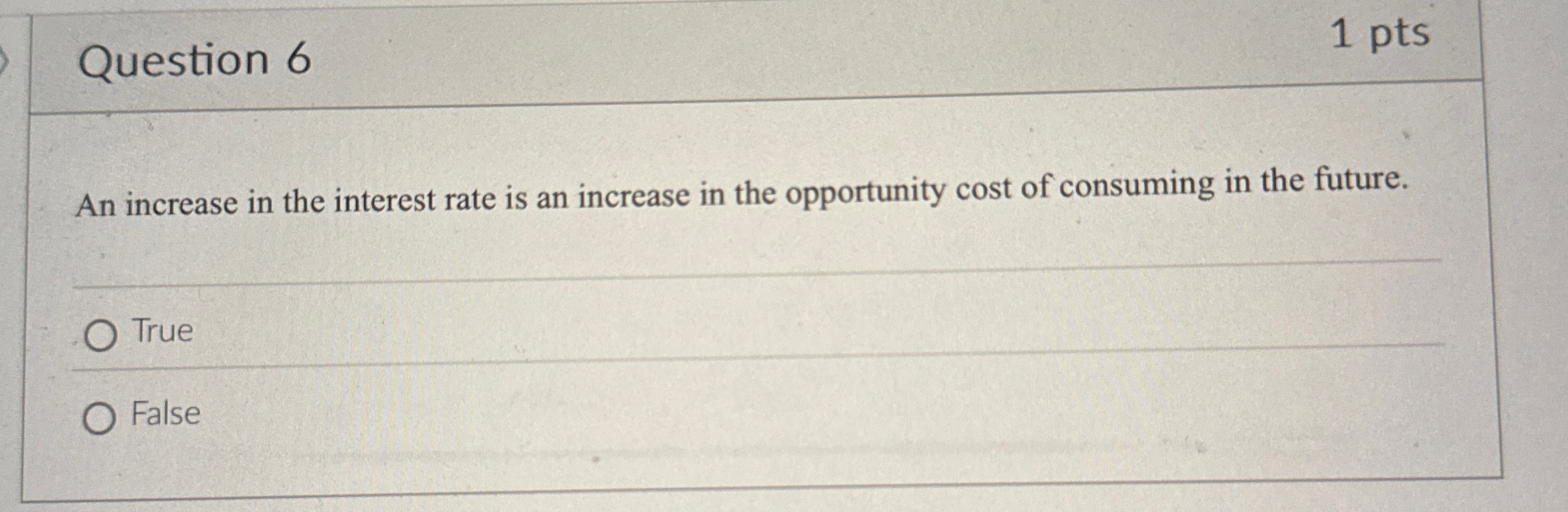 Solved Question 61 ﻿ptsAn increase in the interest rate is | Chegg.com