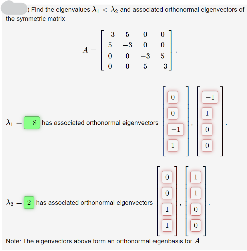 Solved Find the eigenvalues λ1