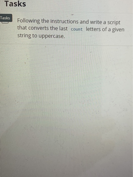 Solved Working with Strings 1. Open your main.py file. 2. On | Chegg.com