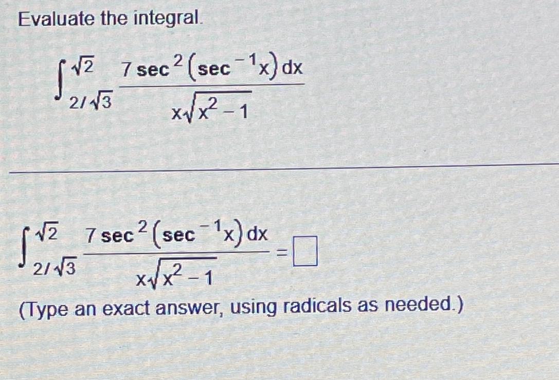 Solved Evaluate the | Chegg.com