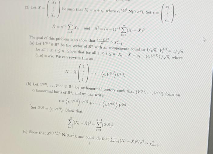 (2) We consider a simple linear regression model yi = | Chegg.com