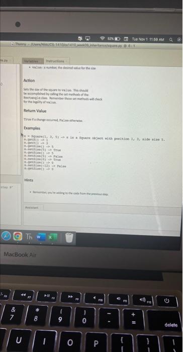 Solved 1 From Rectangle Import Rectangle 2 Class
