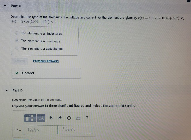 Solved Revie A certain circuit element is known to be a | Chegg.com