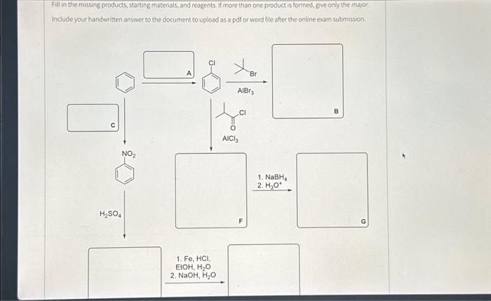 Solved Fill in the missing products, starting materials, and | Chegg.com