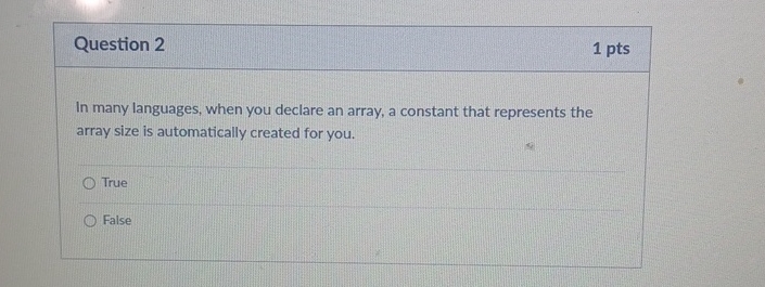 Solved Question 21 ﻿ptsIn many languages, when you declare | Chegg.com