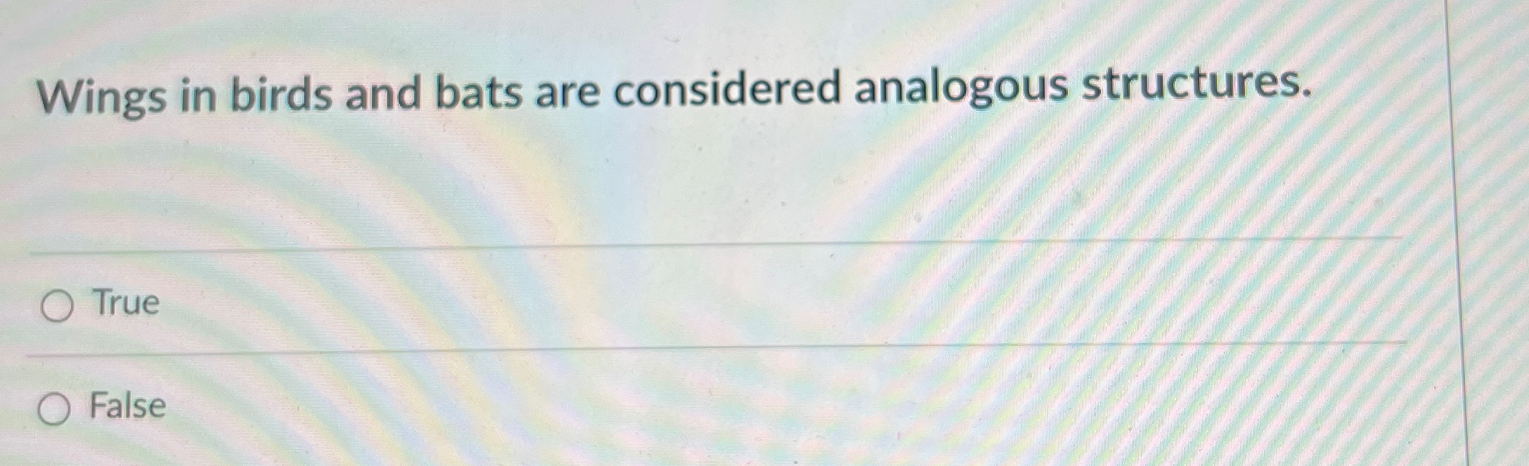 Solved Wings in birds and bats are considered analogous | Chegg.com