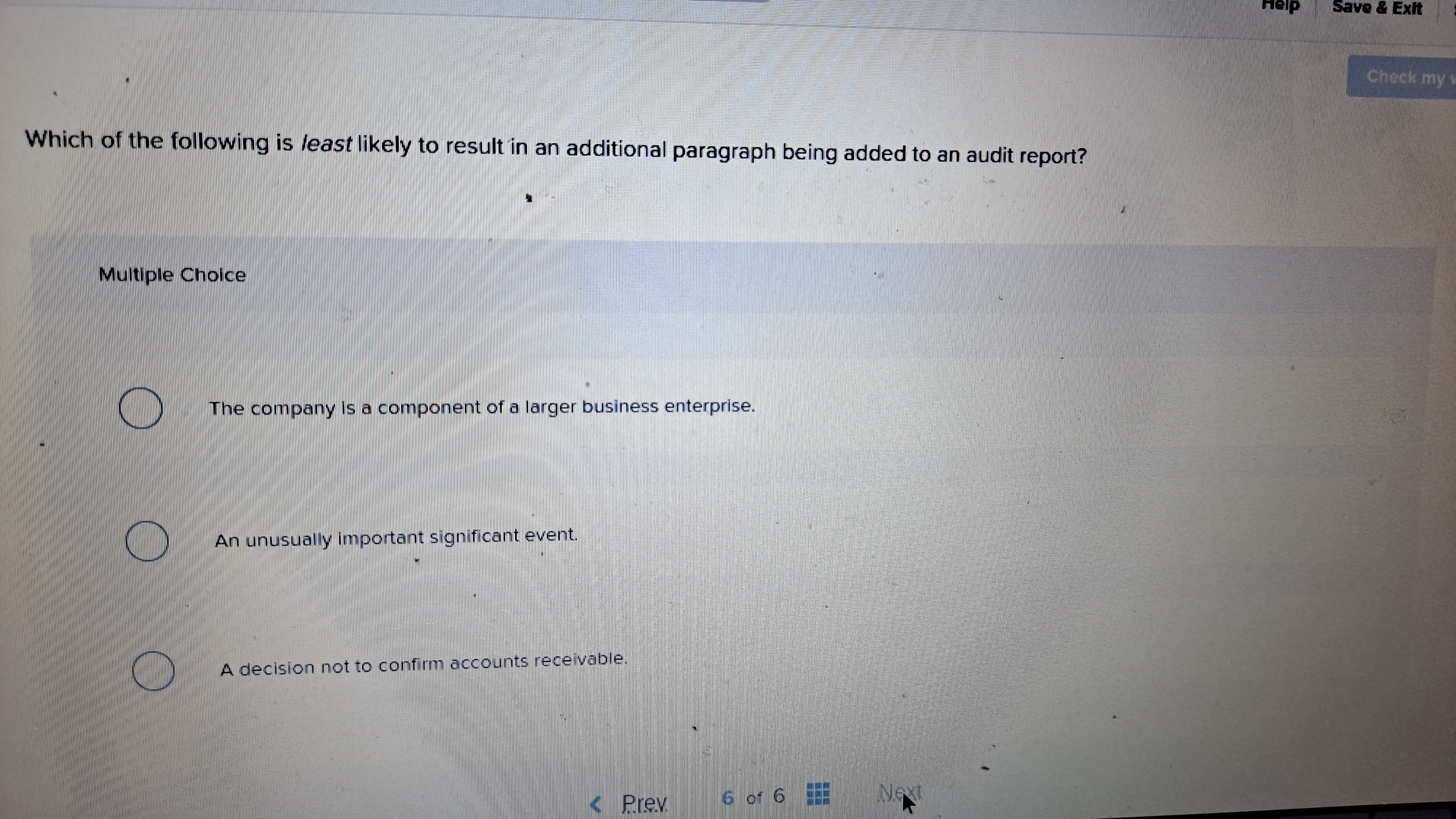 Solved Which of the following is least likely to result in | Chegg.com