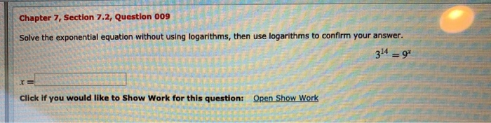 Solved Chapter 7, Section 7.1, Question 001 Rewrite the | Chegg.com