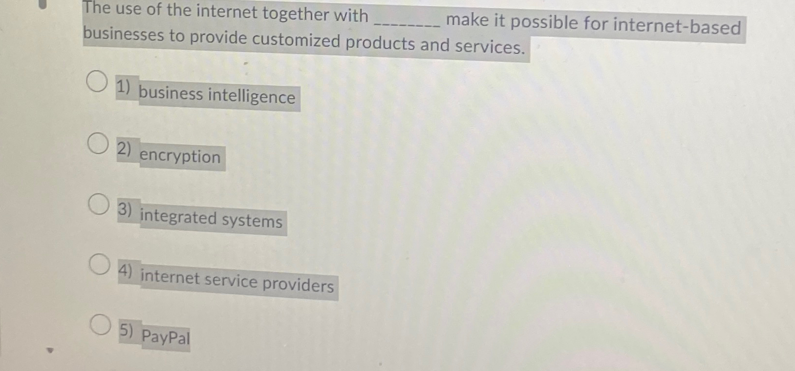 Solved The use of the internet together with make it | Chegg.com