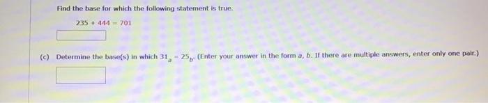 Solved (a) Consider the following addition statement. The | Chegg.com