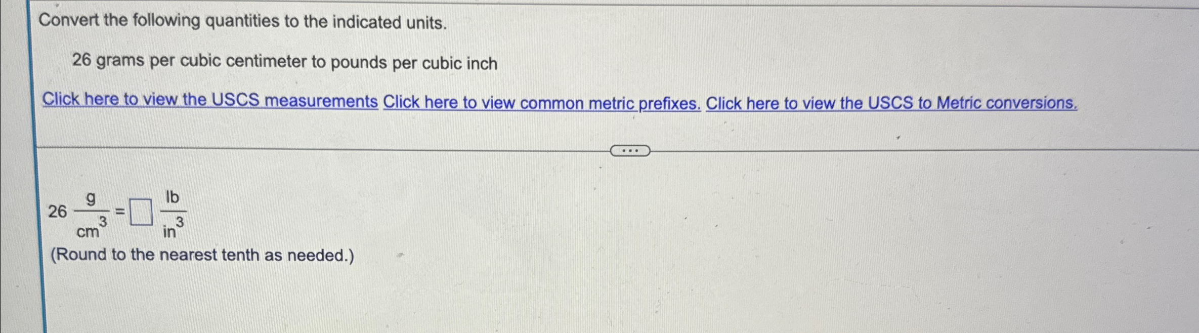 Solved Convert the following quantities to the indicated | Chegg.com