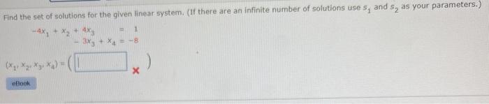 Solved Find the set of solutions for the given linear | Chegg.com | Chegg.com