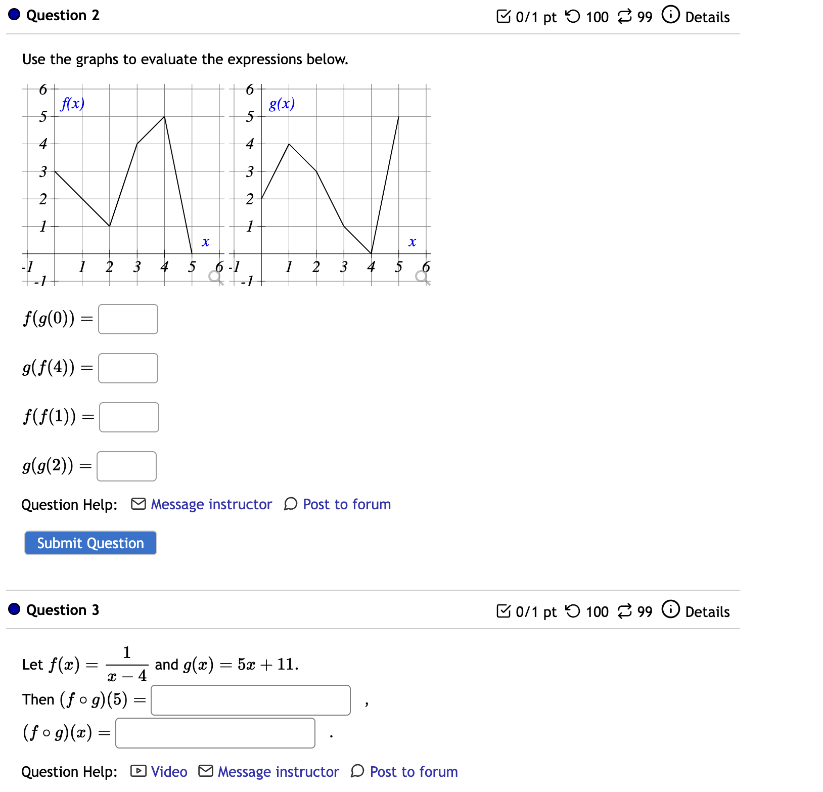 Solved Use the graphs to ﻿evaluate the expressions | Chegg.com