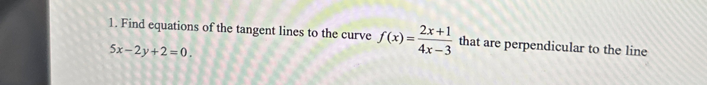 Solved Find equations of the tangent lines to the curve | Chegg.com