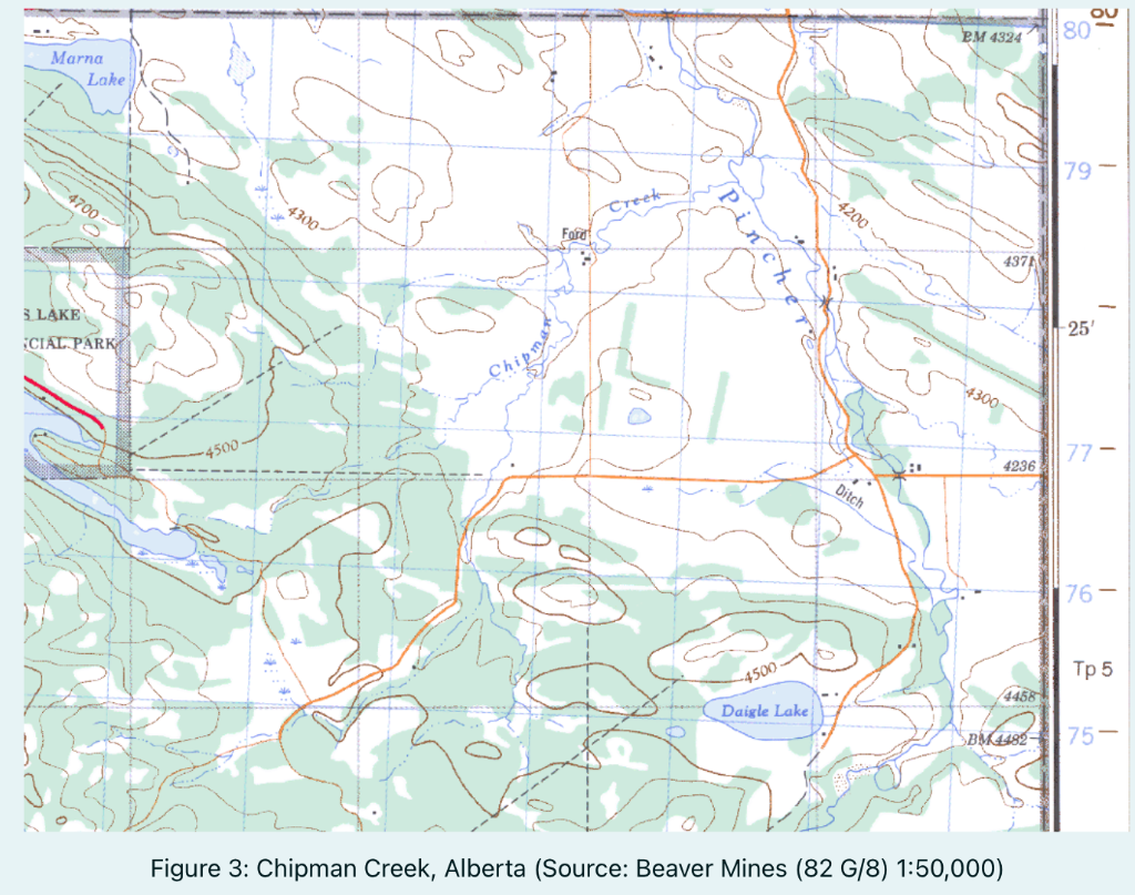 Solved What is the area of the Chipman Creek basin in km?? | Chegg.com