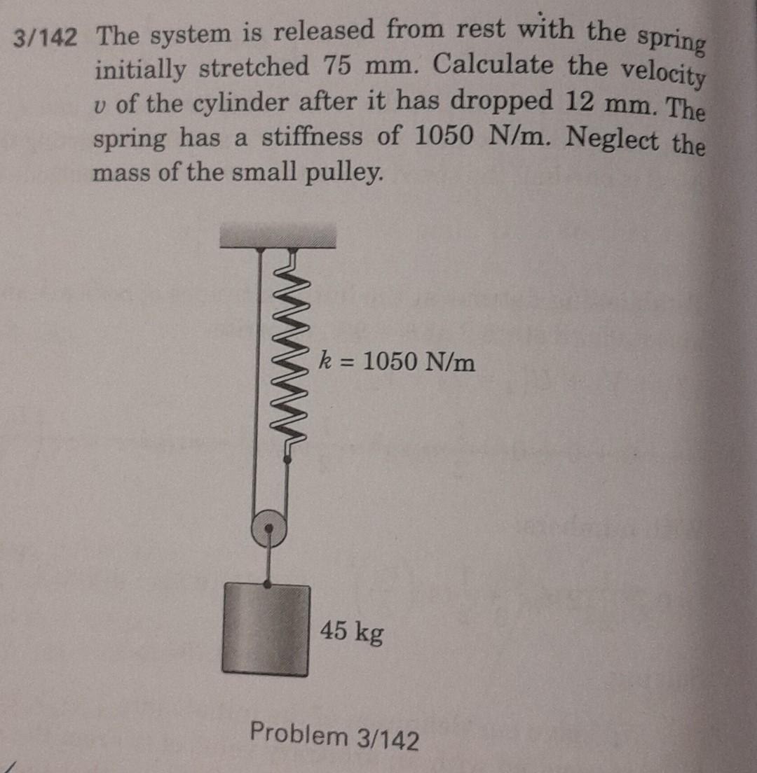 Solved The system is released from rest with the | Chegg.com