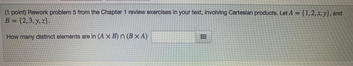 Solved (1 point) Rework problem 5 from the Chapter 1 review | Chegg.com