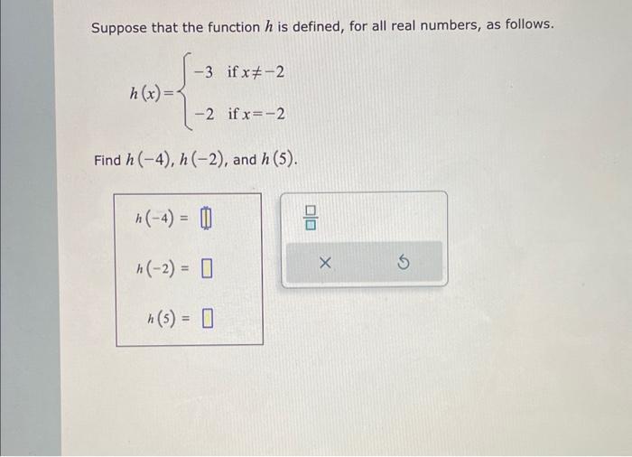 Solved Suppose that the function h is defined, for all real | Chegg.com