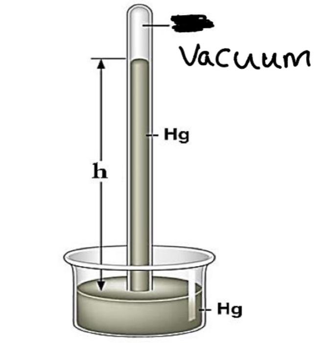 Solved 1- The corresponding figure shows a mercury | Chegg.com