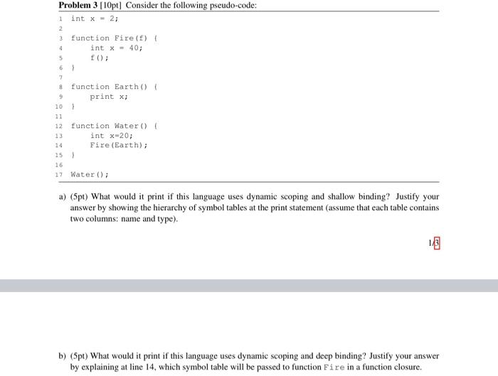 Solved 3 8 Problem 3 [10pt) Consider the following | Chegg.com Solved 3 8 Problem 3 [10pt) Consider the following | Chegg.com