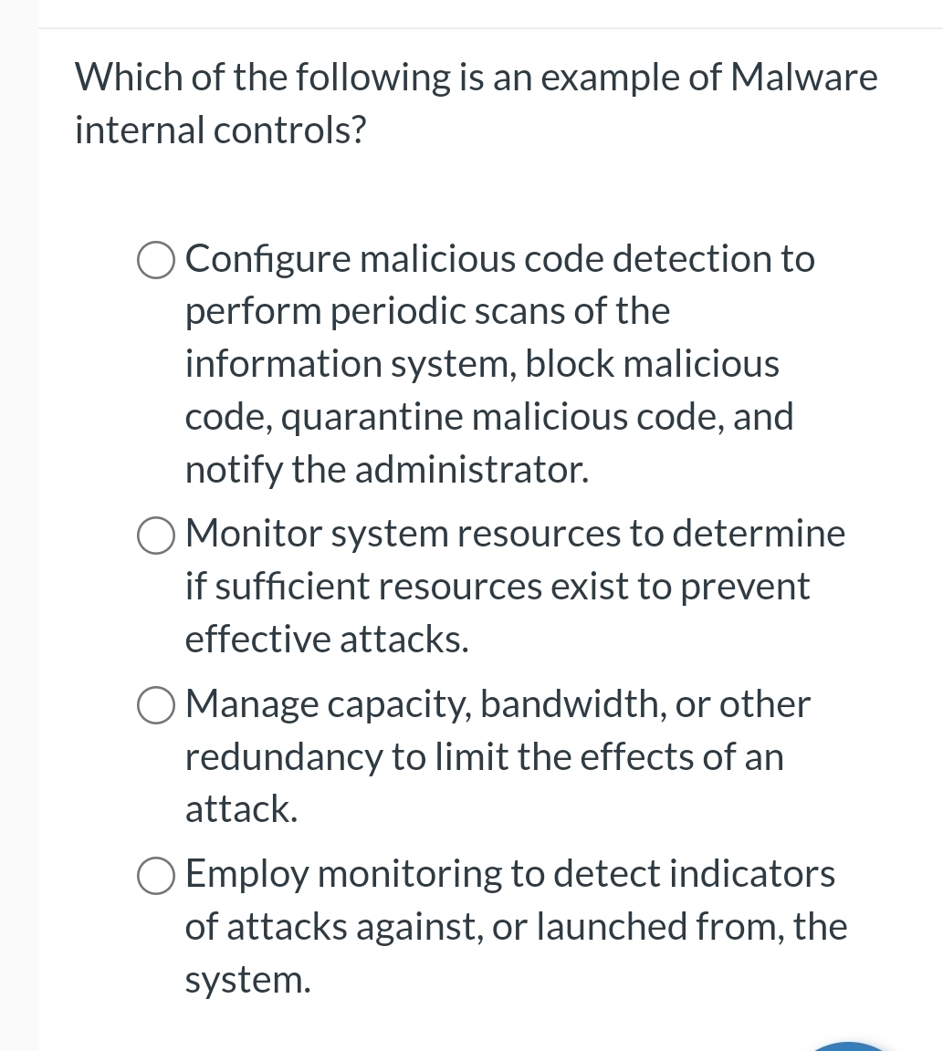 Solved Which of the following is an example of Malware | Chegg.com