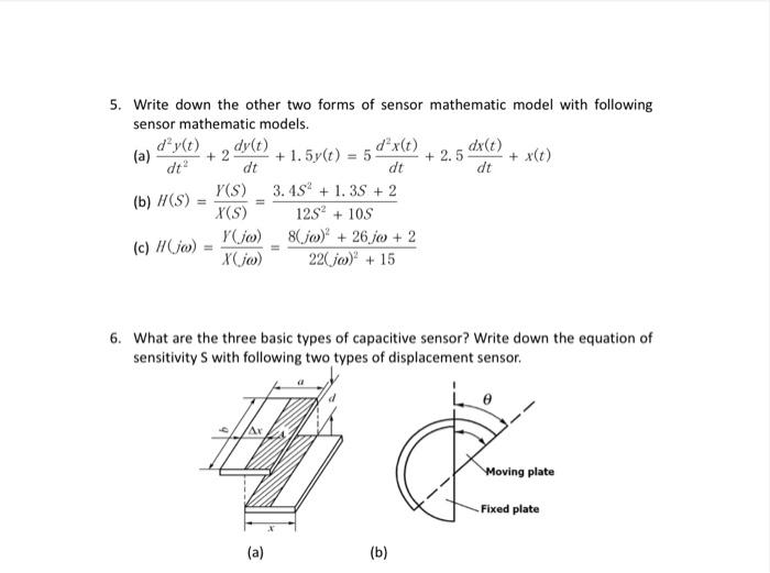 Solved 5. Write down the other two forms of sensor | Chegg.com