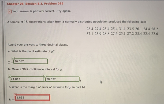 Solved Chapter 08, Section 8.3, Problem 036 Your answer is | Chegg.com