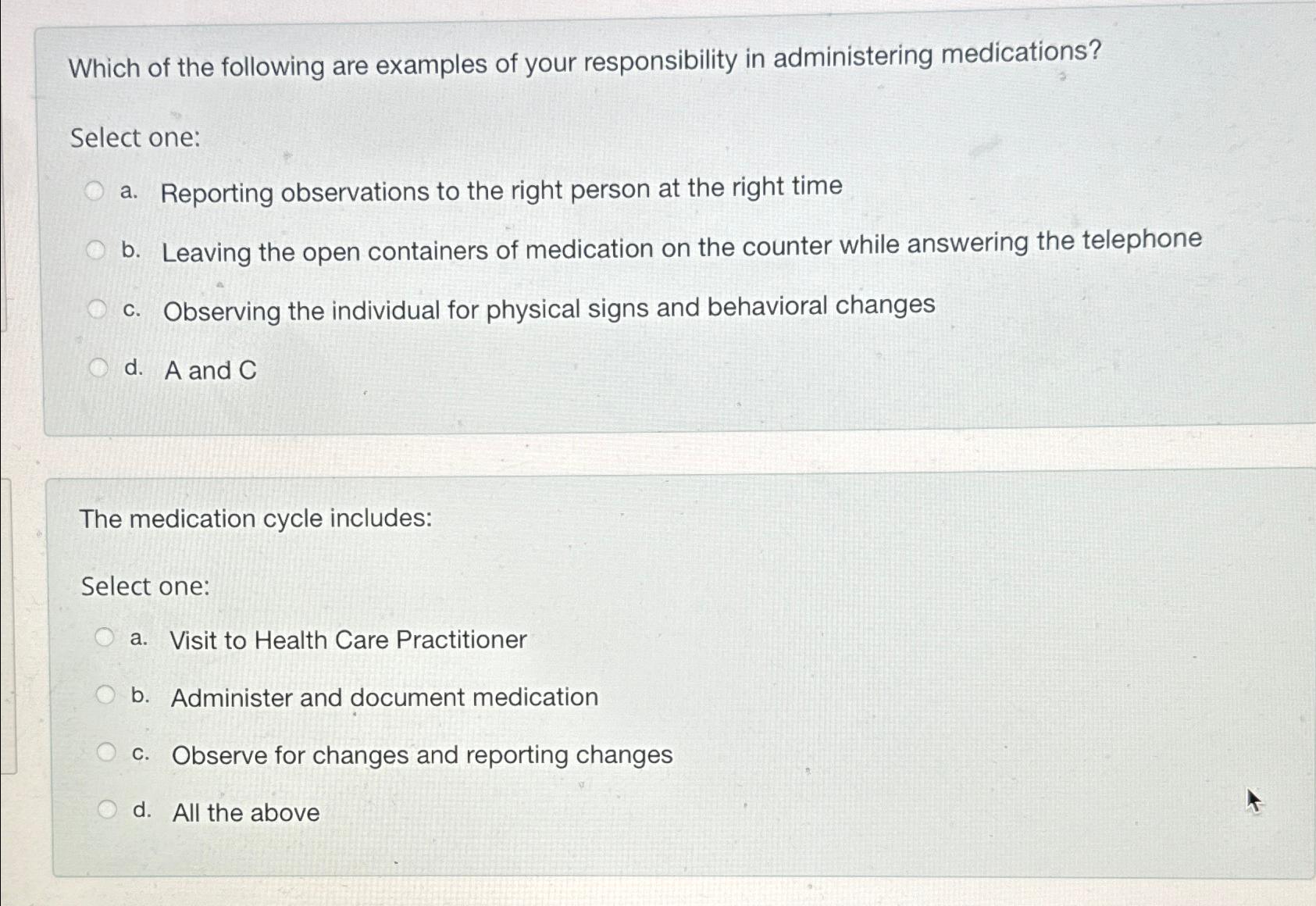 Solved Which Of The Following Are Examples Of Your Chegg