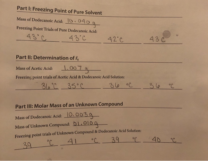 Solved Part II: Determination of K acid. Record the mass in | Chegg.com