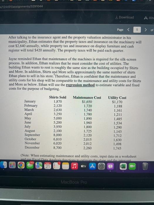4. Check figures: - total cost of shirt purchases: | Chegg.com