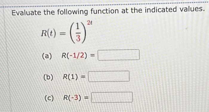 Solved Evaluate the following function at the indicated | Chegg.com