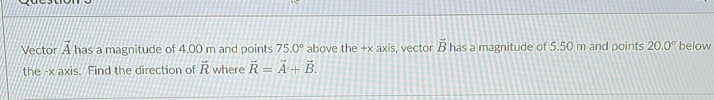 Solved Vector vec(A) ﻿has a magnitude of 4.00 ﻿m and points | Chegg.com