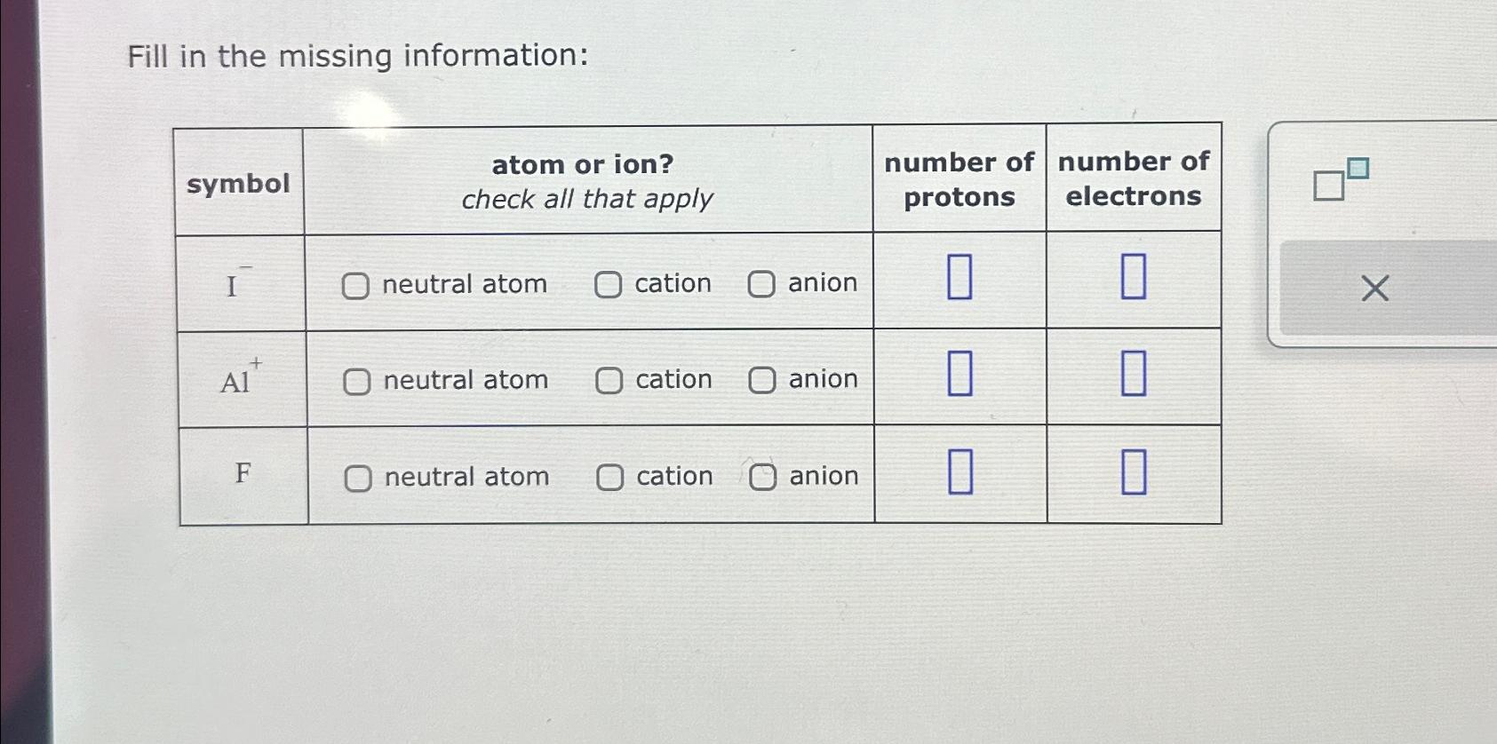 Solved Fill in the missing | Chegg.com