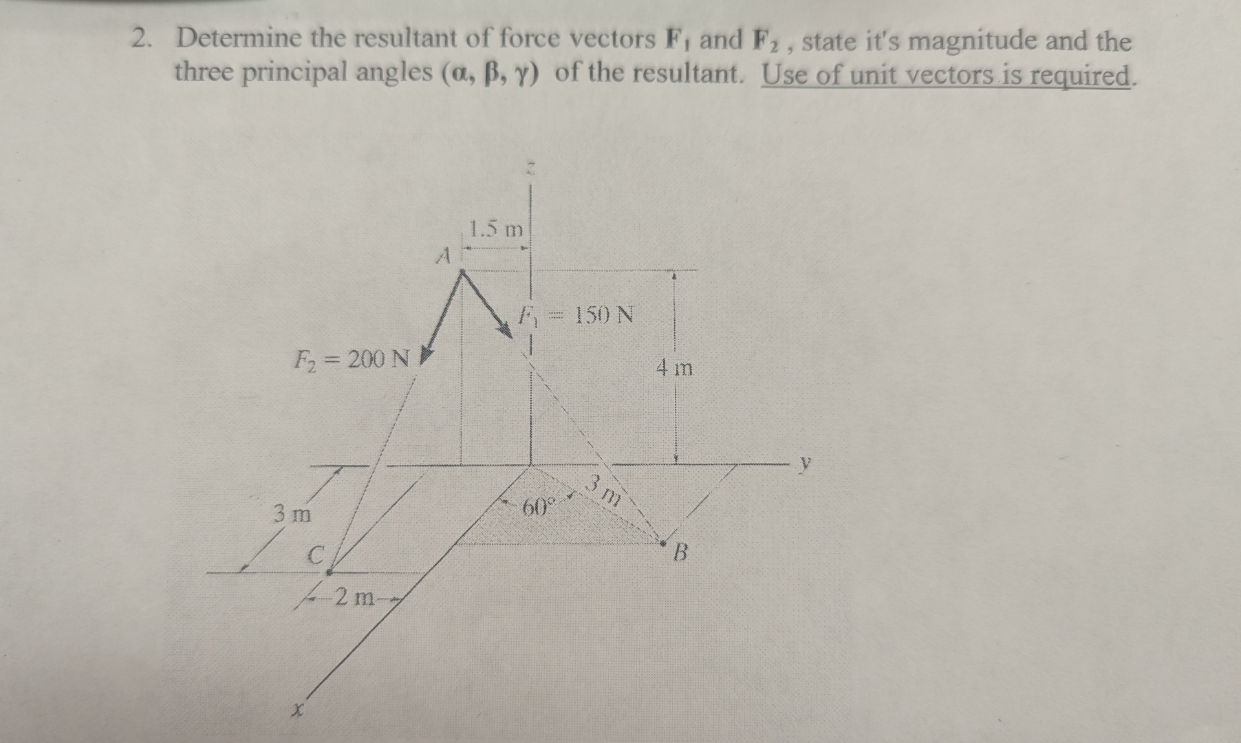 Solved Determine the resultant of force vectors F1 ﻿and F2, | Chegg.com